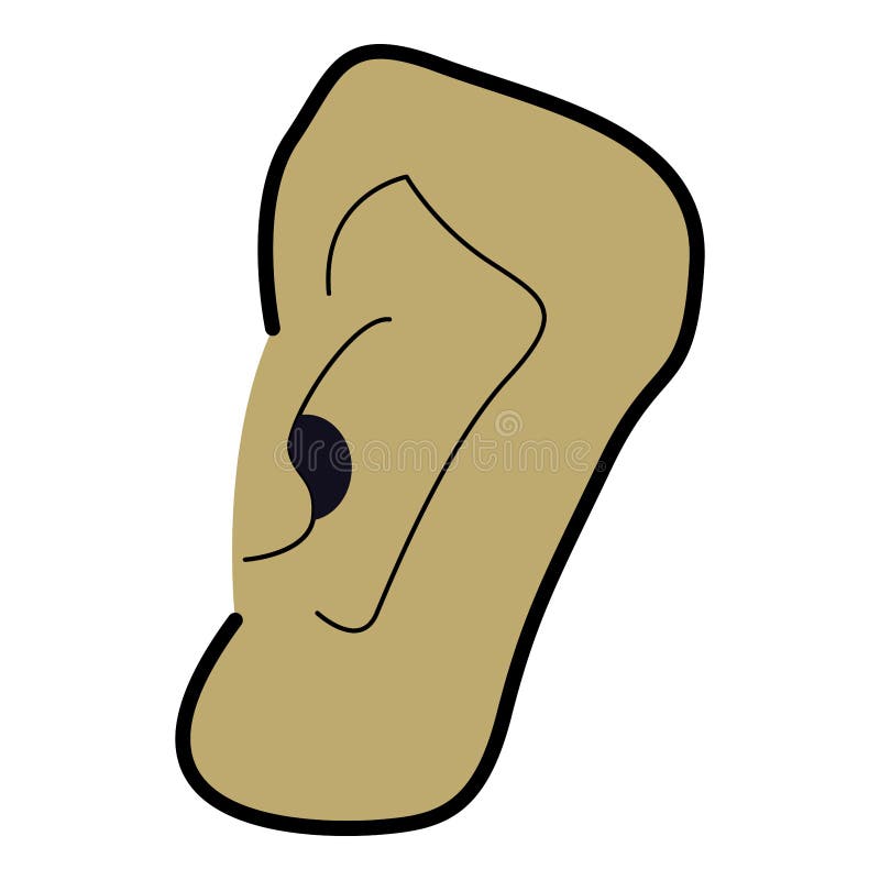 Cartoon ear stock vector. Illustration of body, logo - 258002082