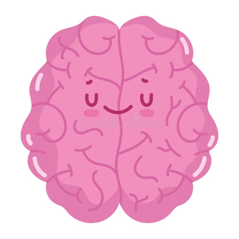 Cartoon human brain stock vector. Illustration of organ - 222287979