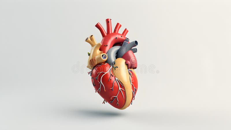 Cartoon Human Heart, Cartoon Organs, Heart Cartoon, 3d Illustration ...