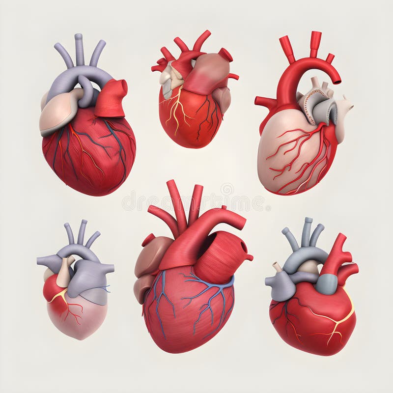 Cartoon Human Heart, Cartoon Organs, Heart Cartoon, 3d Illustration ...