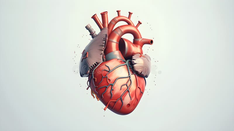 Cartoon Human Heart, Cartoon Organs, Heart Cartoon, 3d Illustration ...