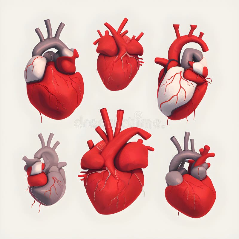 Cartoon Human Heart, Cartoon Organs, Heart Cartoon, 3d Illustration ...