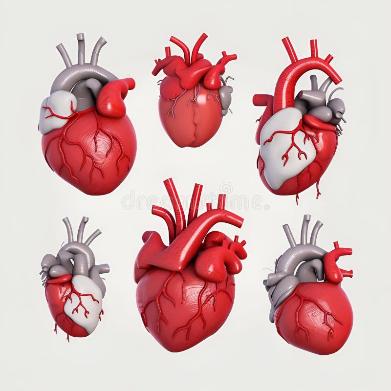 Cartoon Human Heart, Cartoon Organs, Heart Cartoon, 3d Illustration ...
