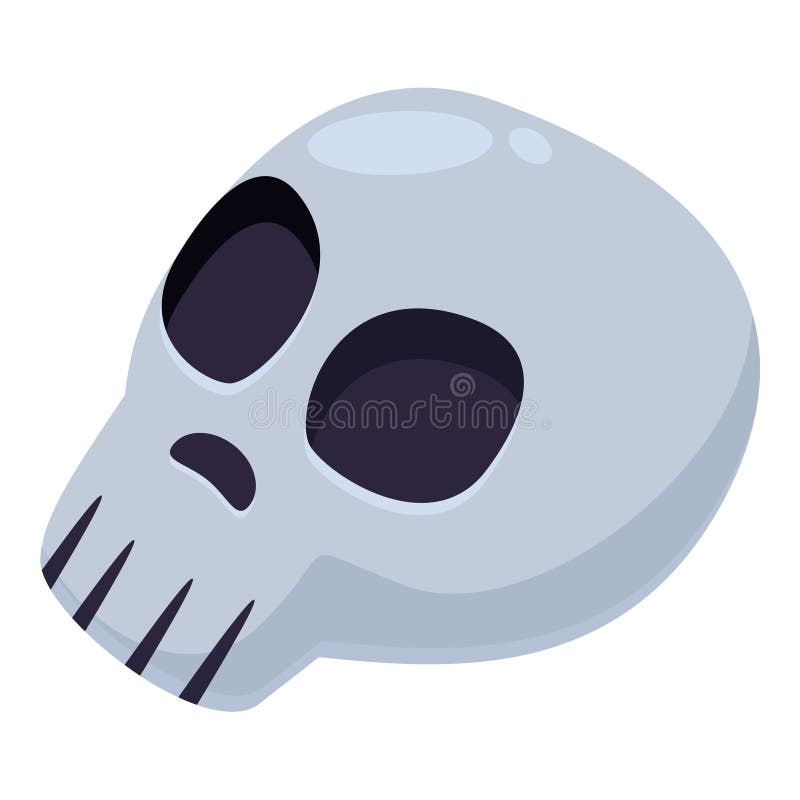 Human Skull Lying on Its Side with Empty Sockets Staring Stock Vector ...