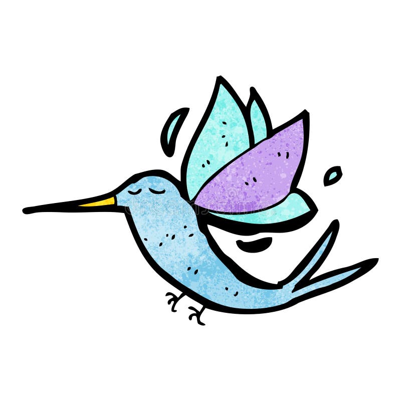 Bird hummingbird cartoon stock illustration. Illustration of color ...