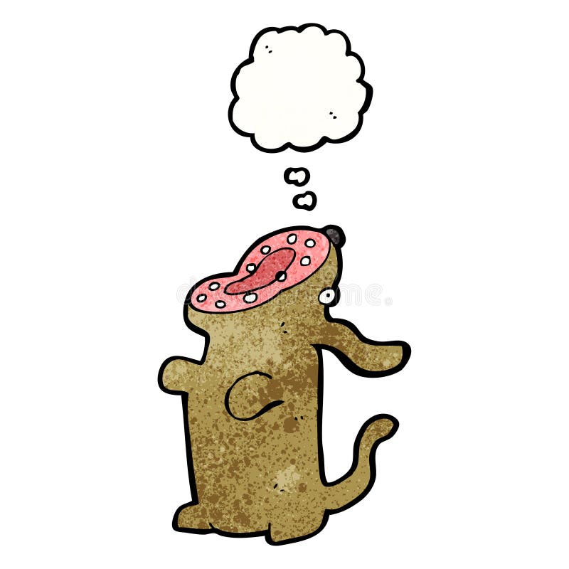 Cartoon hungry dog stock vector. Illustration of texture - 38050058