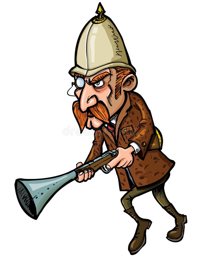Cartoon Hunter with a Blunderbuss Stock Vector - Illustration of ...