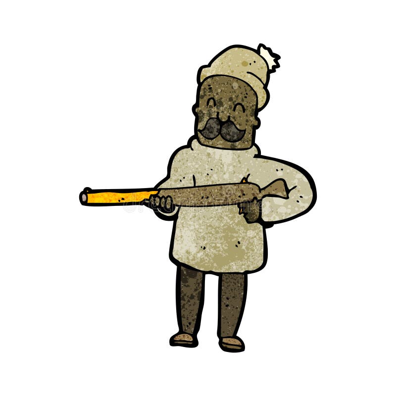 Cartoon hunter with gun stock vector. Illustration of cute - 38060885