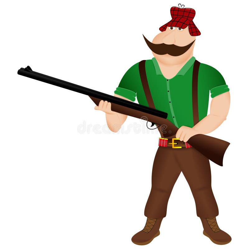 Cartoon Hunter with a Blunderbuss Stock Vector - Illustration of ...
