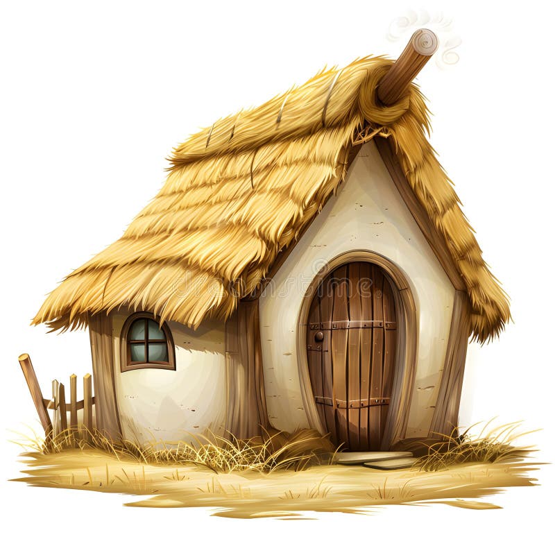 Cartoon hut fantasy stock illustration. Illustration of building ...