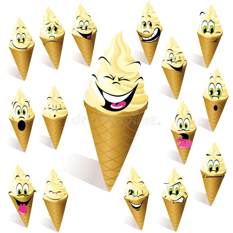 Cartoon Ice Cream Characters Set Stock Illustrations – 1,609 Cartoon ...
