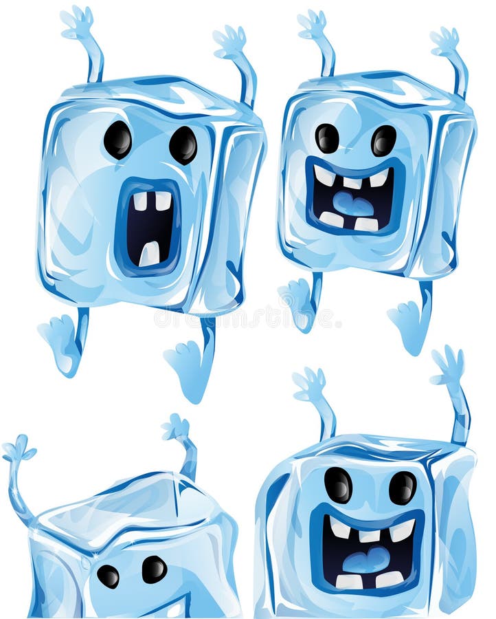 Cartoon Ice Cubes stock vector. Illustration of illustration - 29220067