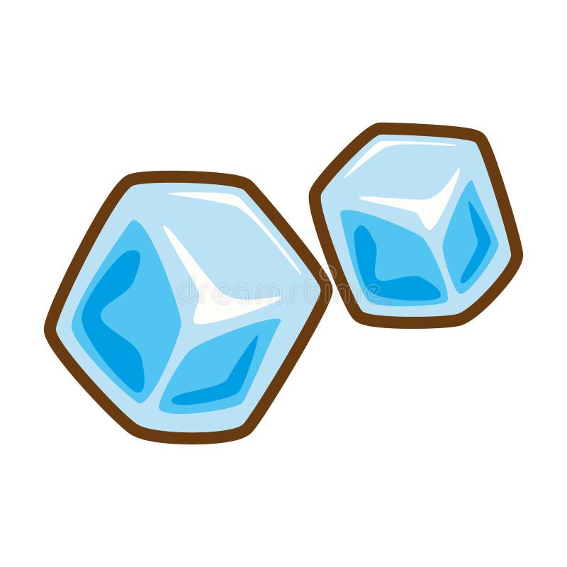 Cartoon Ice Cubes Frozen Water Stock Vector - Illustration of drink ...