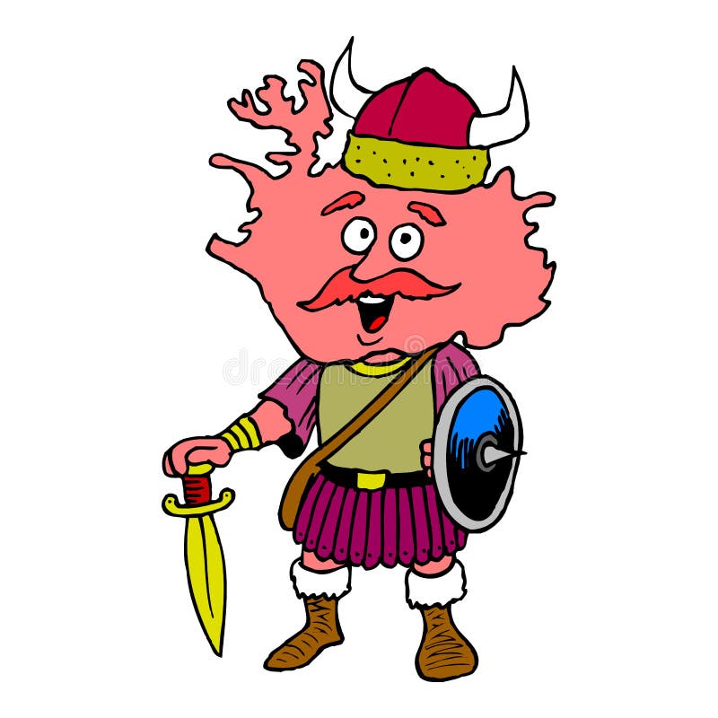 Cartoon Map of Iceland. Flat Vector Illustration of Icelandic Tourist ...