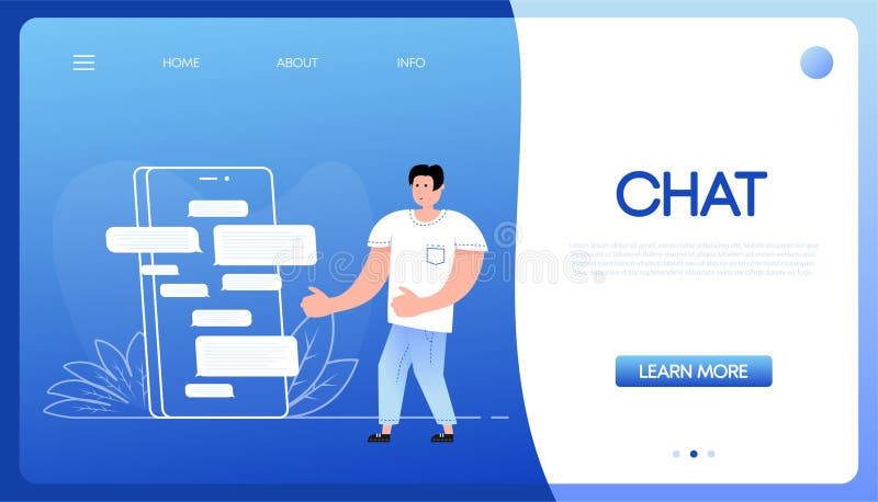 Cartoon Icon with Chat People. Cartoon Flat Vector Illustration Stock ...