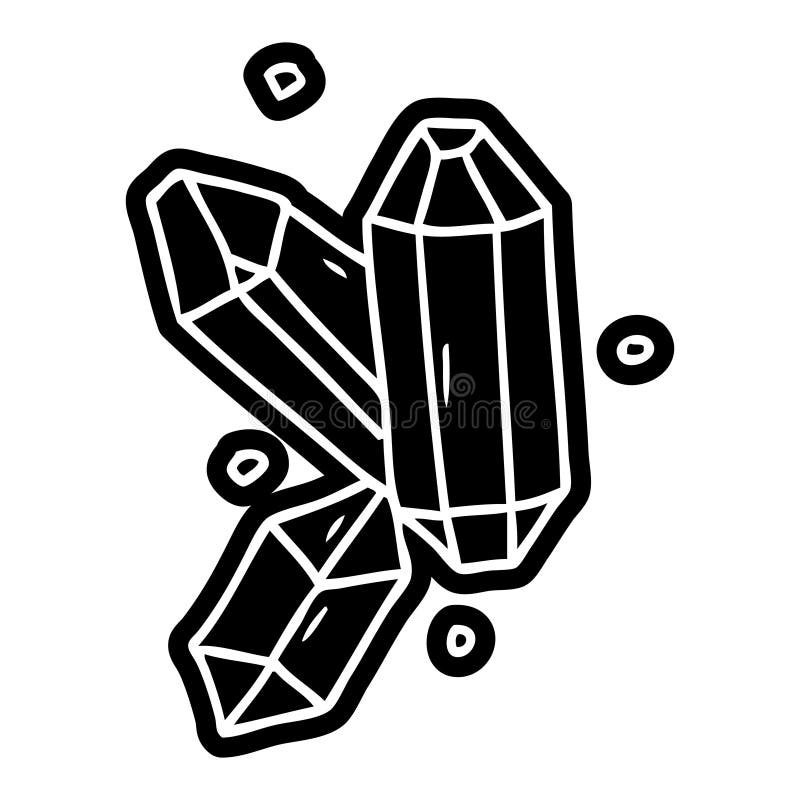 Cartoon Icon Drawing of Crystal Gems Stock Vector - Illustration of ...
