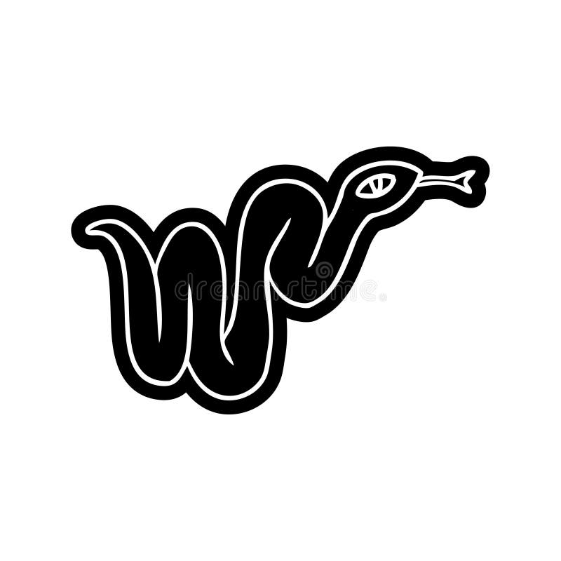 Cartoon Icon Drawing of a Garden Snake Stock Vector - Illustration of ...