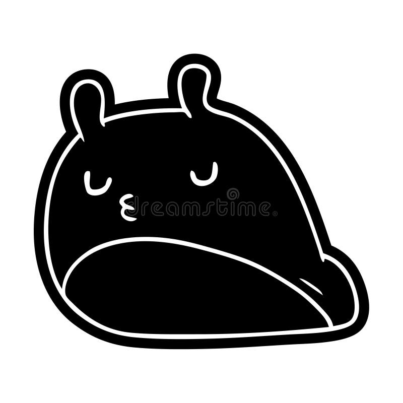 Cartoon Icon Kawaii Fat Cute Slug Stock Vector - Illustration of doodle ...