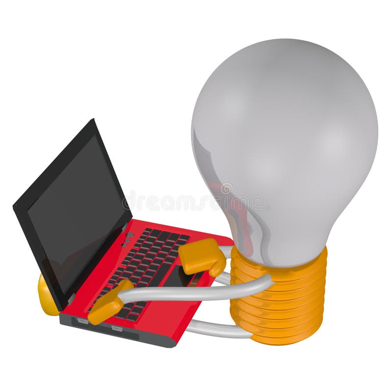 Cartoon Man with Idea with Speech Bubble Stock Illustration ...