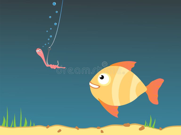 Cartoon Fish Hook Swim Stock Illustrations – 328 Cartoon Fish Hook Swim ...