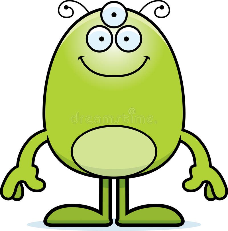 Cartoon Alien Smiling stock vector. Illustration of cartoon - 116183880