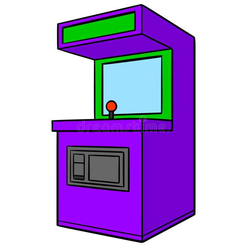 Arcade Machine Vector Illustration. Geek Gaming Retro Gadgets Fr Stock ...