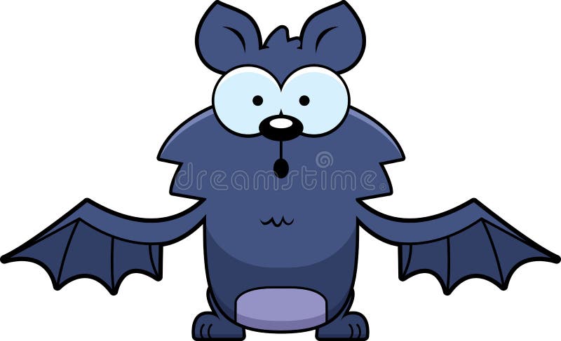Surprised Little Bat stock vector. Illustration of clipart - 157928924