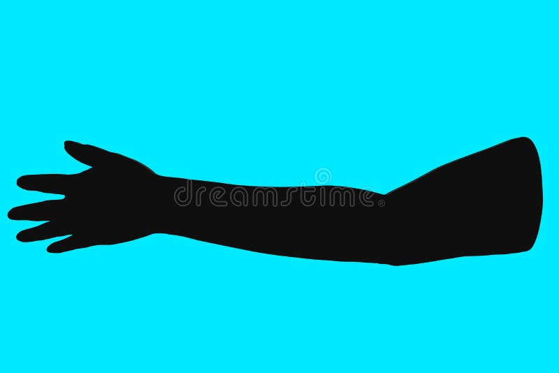 Cartoon Illustration of a Black ARM Stock Illustration - Illustration ...