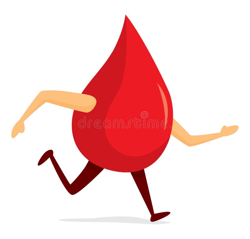 Blood drop running fast stock vector. Illustration of transfusion ...
