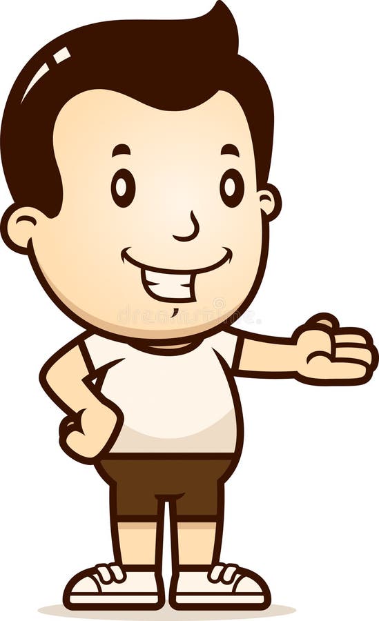 Cartoon Boy Presentation stock vector. Illustration of happy - 116203079