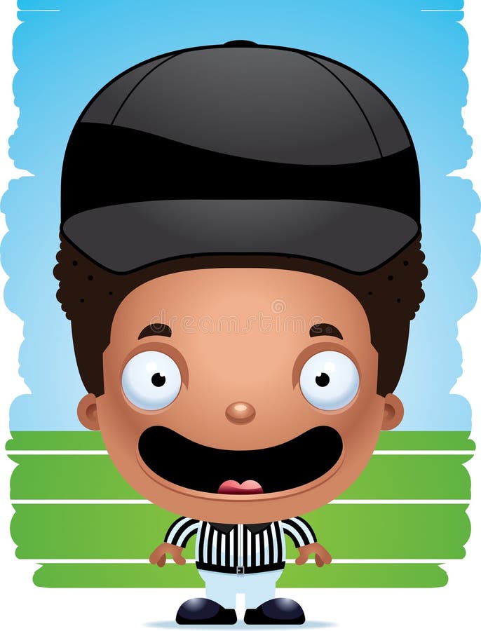 Cartoon Boy Referee Smiling Stock Vector - Illustration of clip, child ...