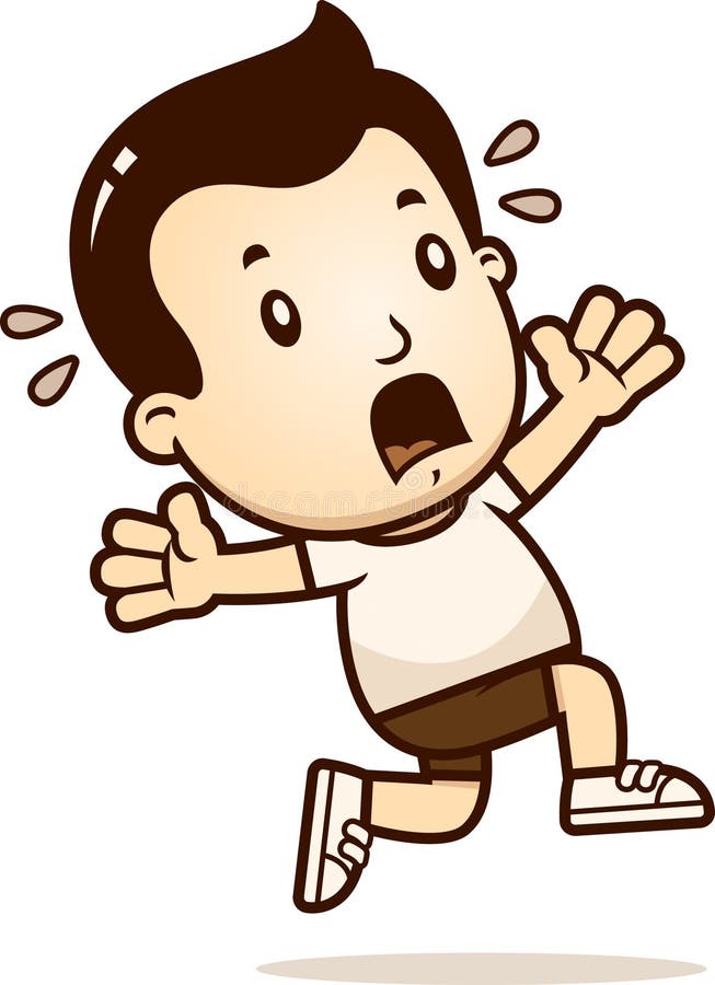 Cartoon Boy Panic stock vector. Illustration of graphic - 116203153