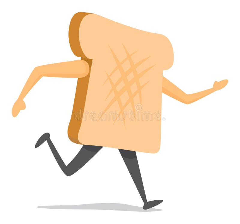 Bread or Toast Super Hero with Cape Stock Vector - Illustration of ...