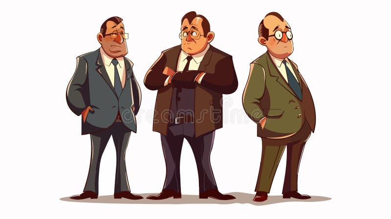 Professional Business Men Cartoon Illustration Vector for Creative ...