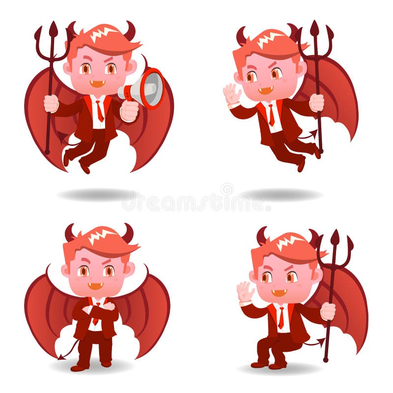 Cartoon Illustration Businessman Negative Thinking Stock Vector ...