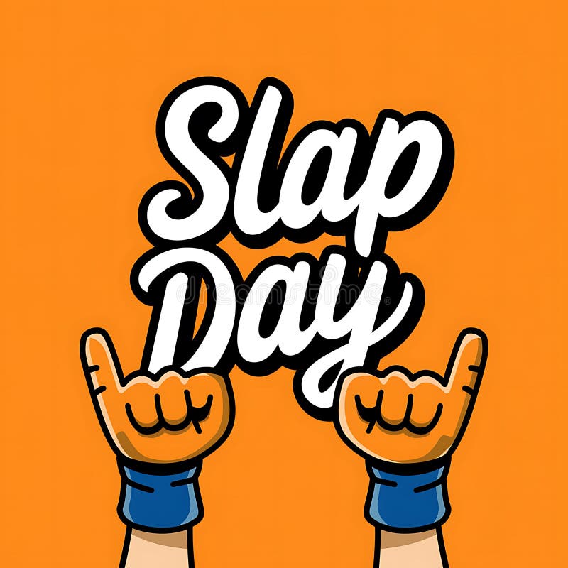 Slapping Hands Celebrate Slapstick Day Stock Illustration ...