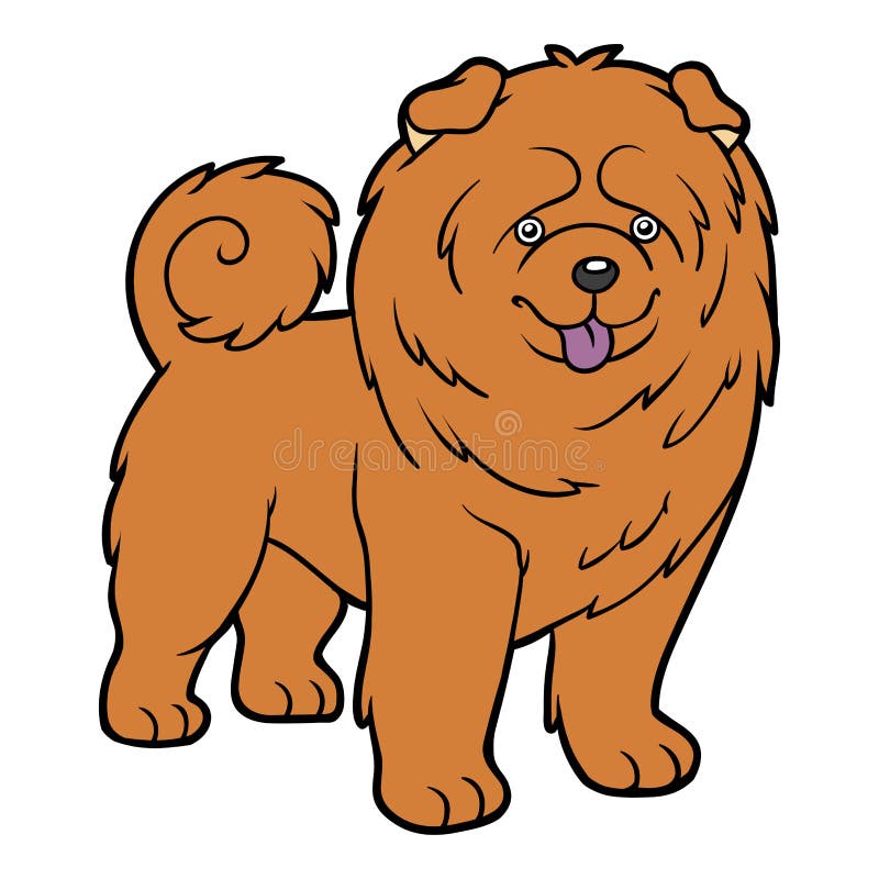 Cartoon Illustration for Children, Chow Chow Stock Vector ...