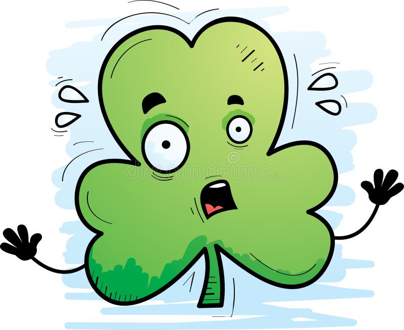 Cartoon Clover Crying stock vector. Illustration of shamrock - 115758878