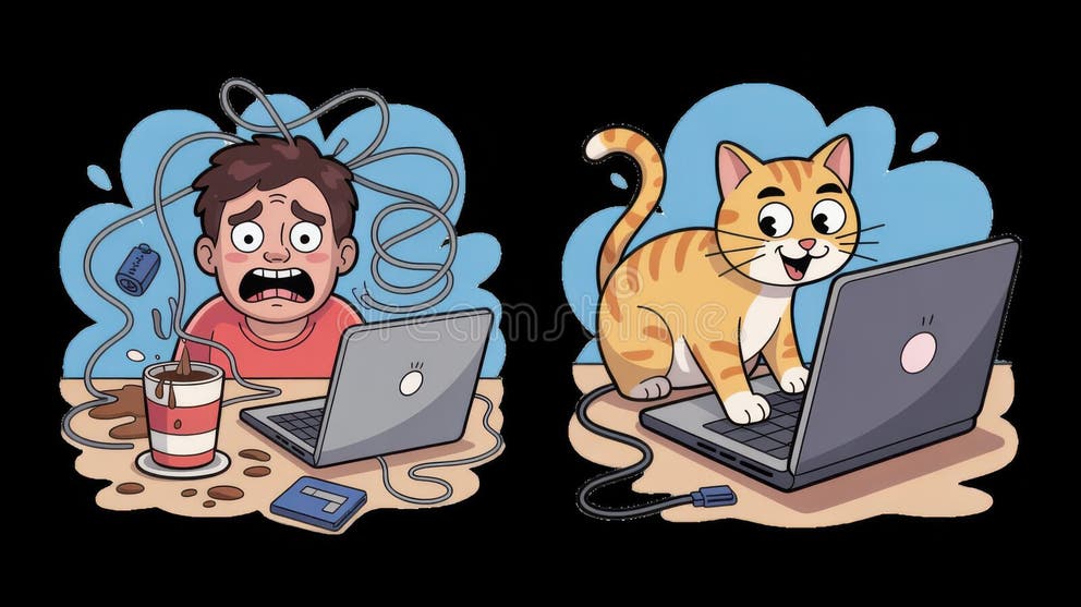 Programmer Cat Stock Illustrations – 897 Programmer Cat Stock ...