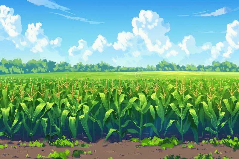 Cartoon Corn Field