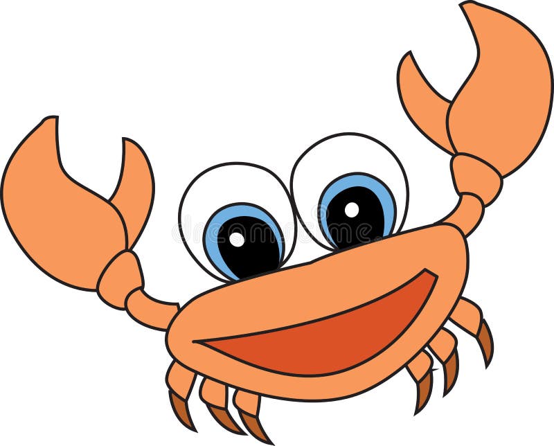 Cartoon Illustration of a Crab Stock Vector - Illustration of isolated ...