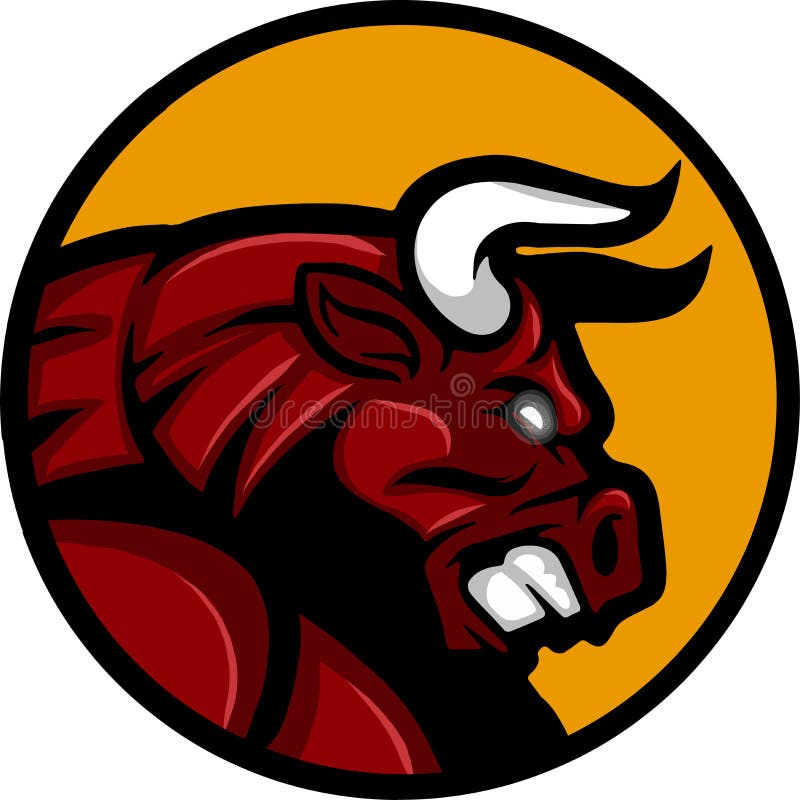 Angry Bull, Logo, Symbol American Flag Vector Stock Vector ...