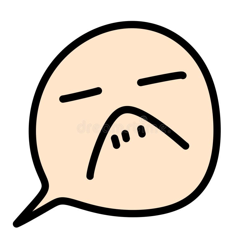 Cartoon Illustration of a Crying Angry Face Stock Illustration ...