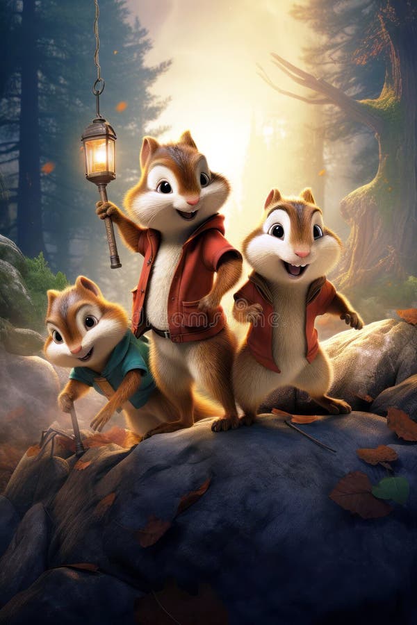 Cartoon Illustration of Cute Chipmunks19 Stock Illustration ...