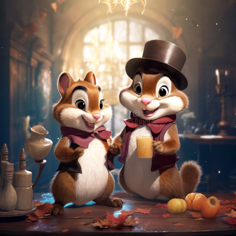 Cartoon Illustration of Cute Chipmunks8 Stock Illustration ...