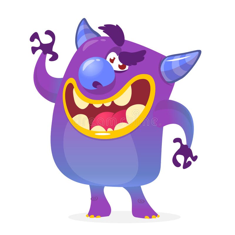 Cartoon Illustration of a Devil with a Happy Expression. Halloween ...