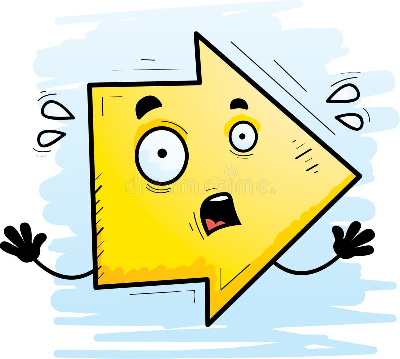 Scared Cartoon Arrow stock vector. Illustration of scared - 115743717