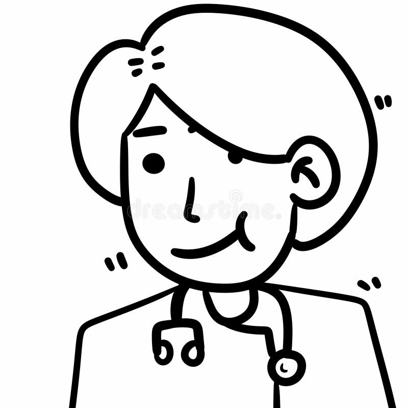Cartoon Cute Doctor Illustration Looking Stock Illustrations – 326 ...