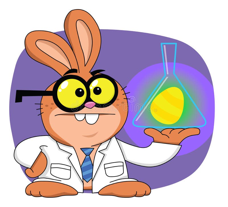 Easter bunny scientist stock illustration. Illustration of bunny - 29819657