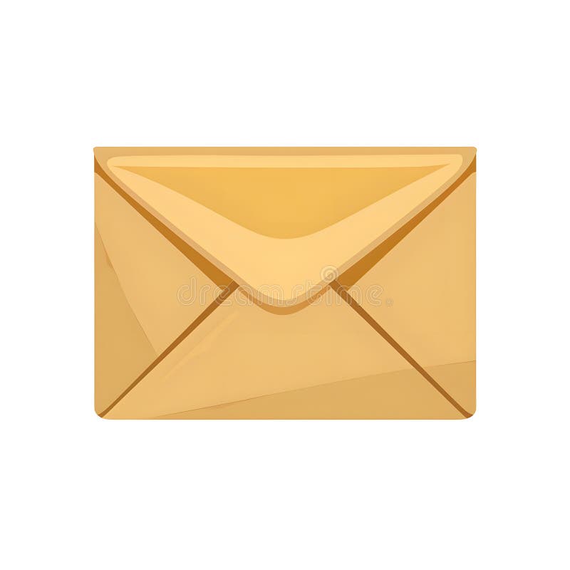 A Cartoon Illustration of an Envelope on a White Background Stock ...